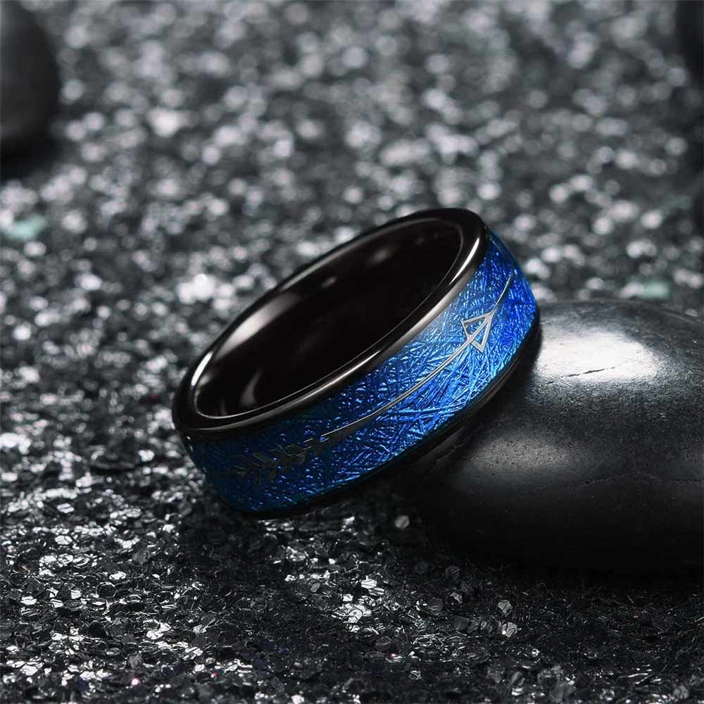 Poseidon Blue Opal Arrow Ring