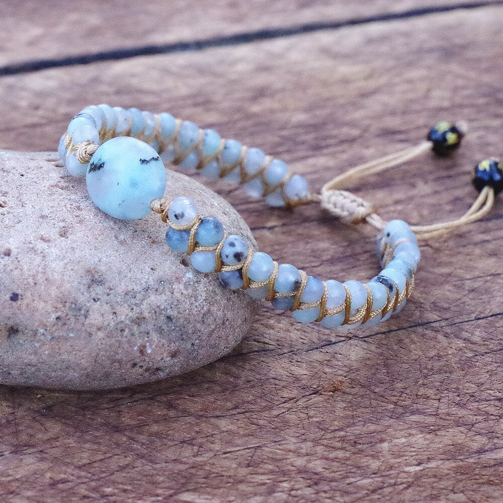 Wisdom Stone Raw Amazonite Bracelet
