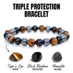 Trinity Tiger Eye Bracelet